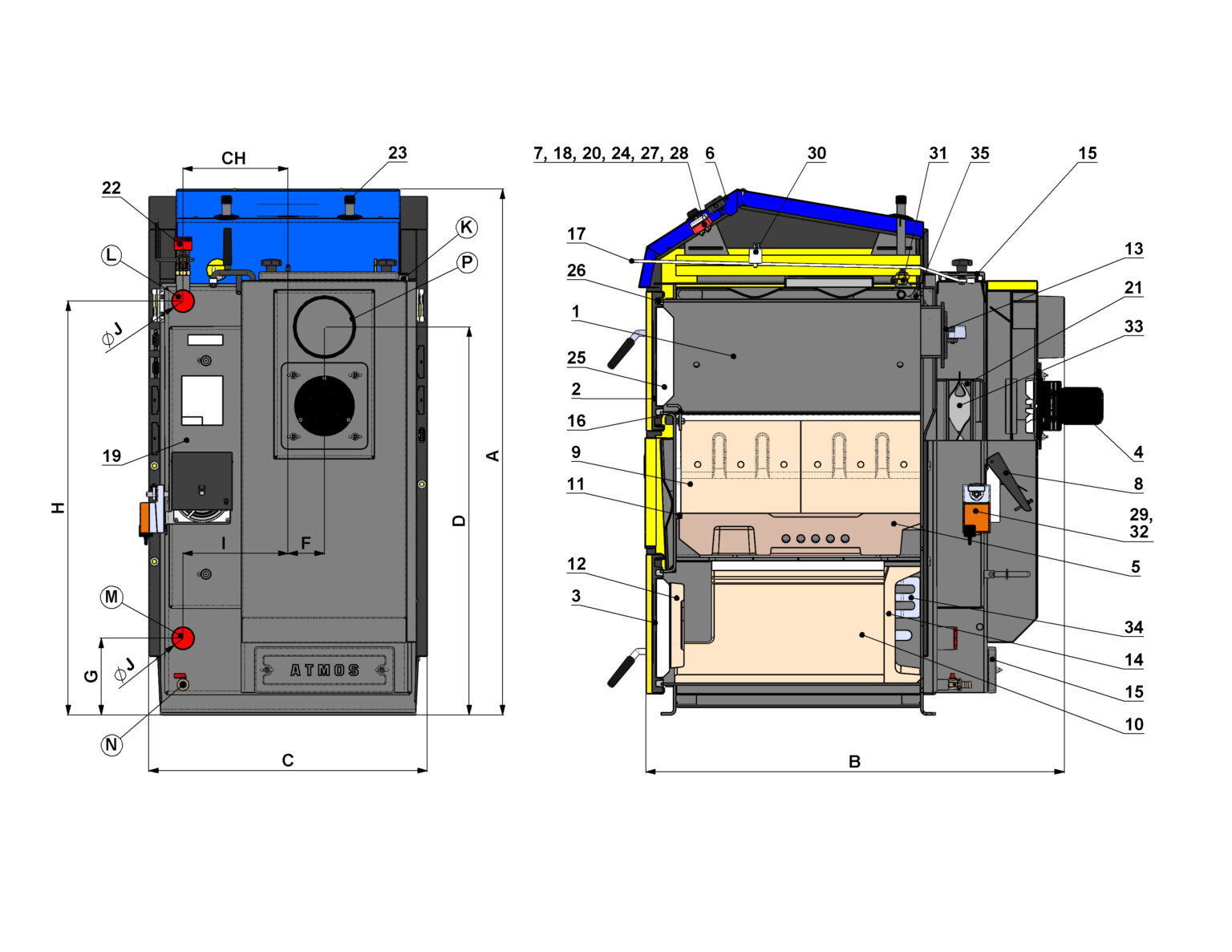 Holzvergaserkessel - GSE - ATMOS