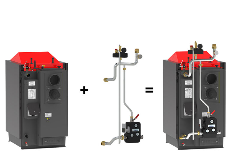 Zapojení kotlů ATMOS F21 - F22 (kotlový okruh) - ATMOS